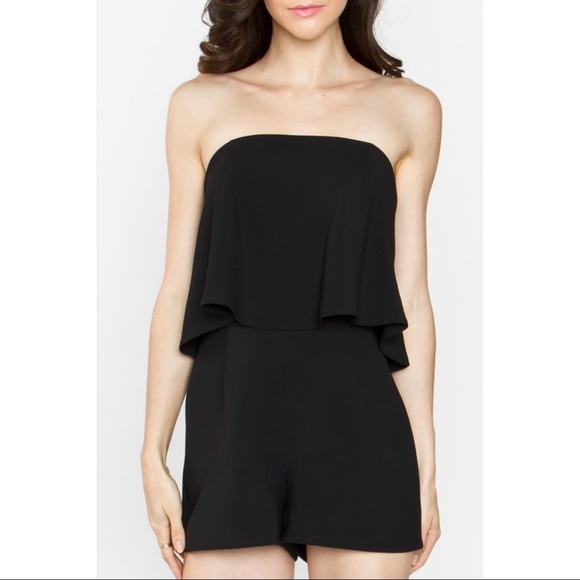 Sugarlips | Pants & Jumpsuits | Sugar Lips Strapless Ruffle Romper ...